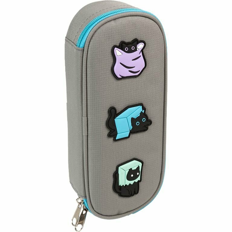 Пенал школьный Cats&Boxes 21x8x5 см, овальный для 50 предметов