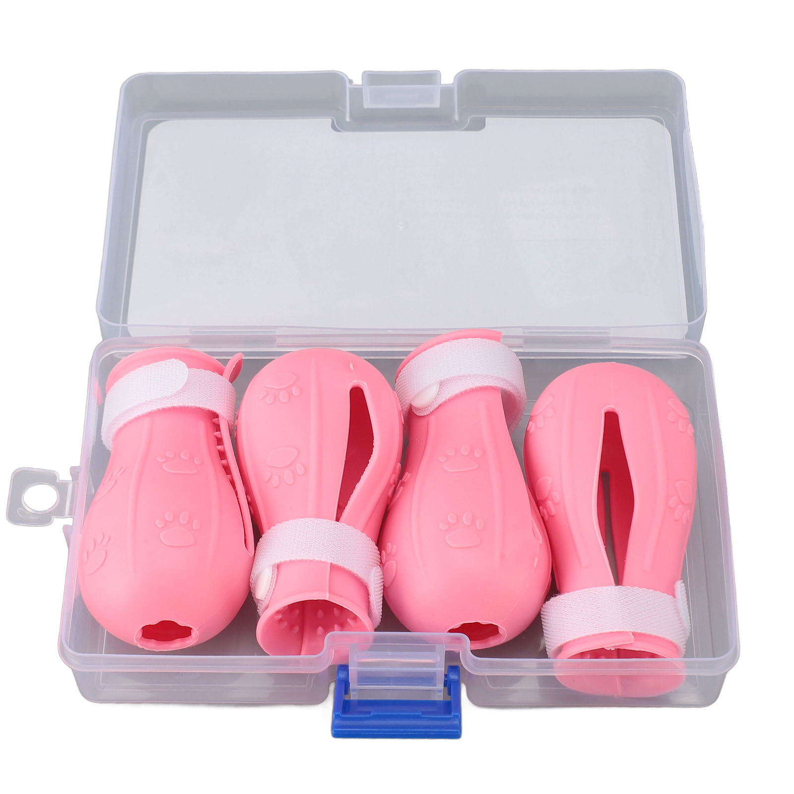 4 шт, силиконовые чехлы для ног для кошек, противоскользящие кошачьи сапоги, многофункциональный чехол для ног для душа, мягкие защитные чехлы для кошачьих лап, розовая обувь