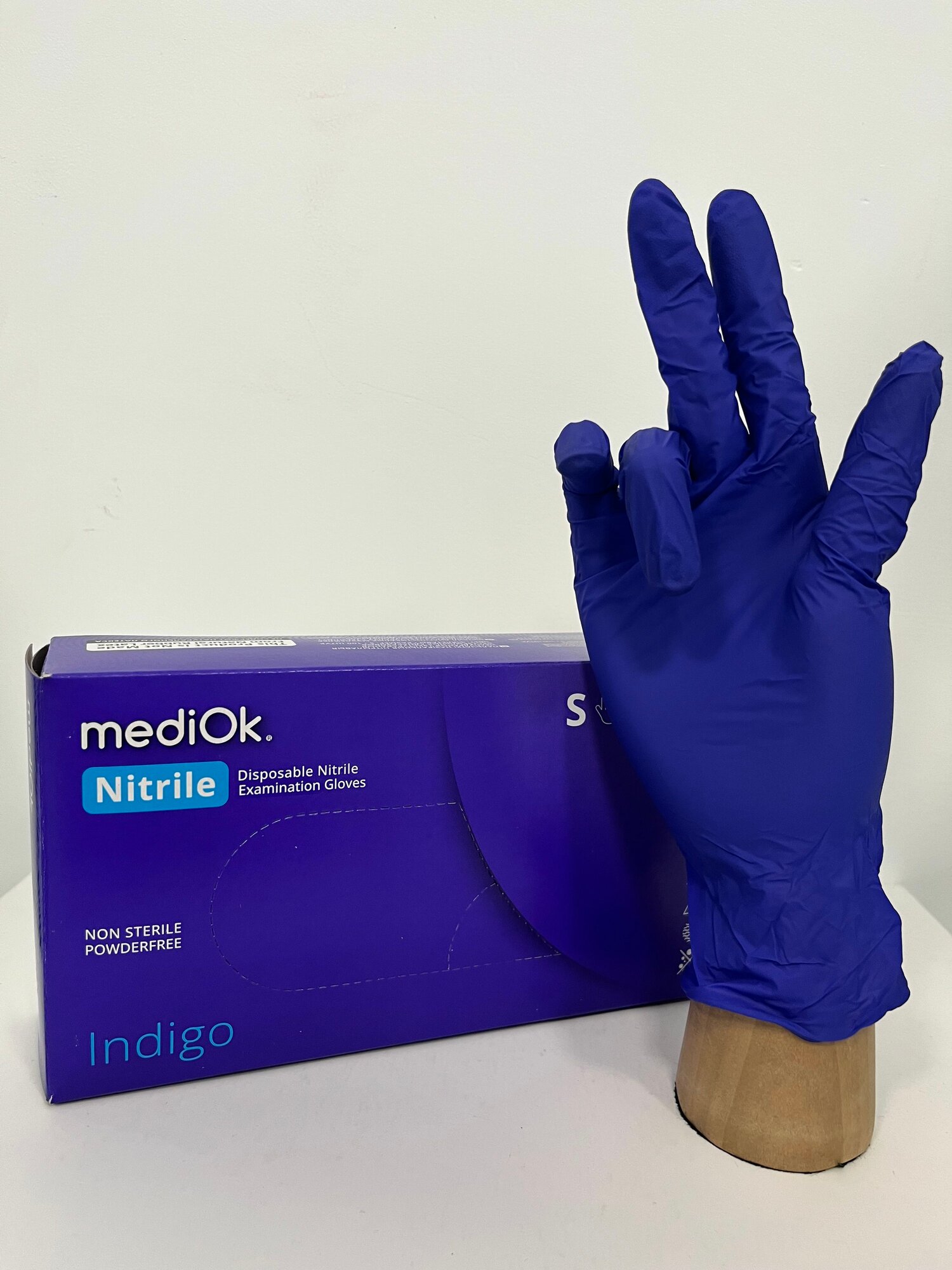 MediOk Перчатки смотровые Нитриловые Фиолетовые(Индиго) р-S