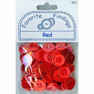 Пуговицы BLUMENTHAL LANSING "Favorite Findings", красные, 130 шт