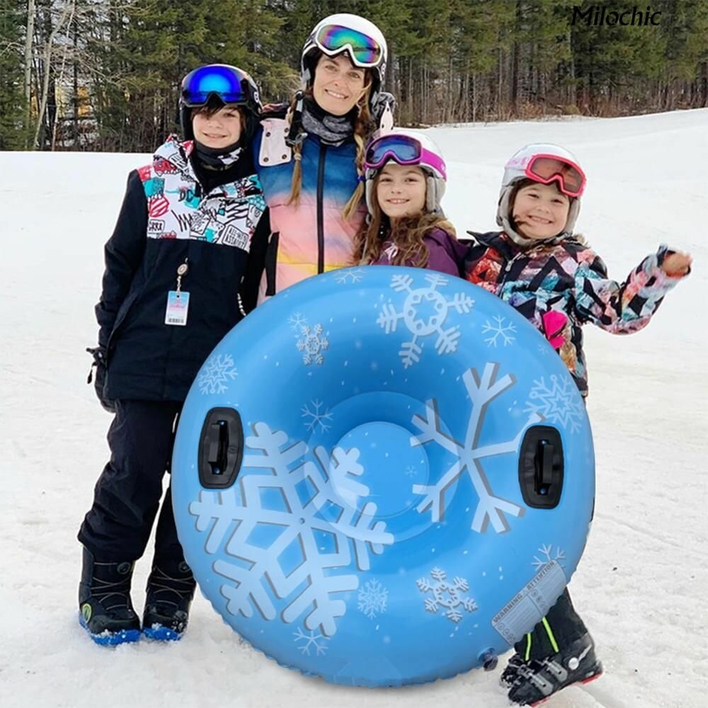 120-сантиметровое наружное ПВХ утолщенное морозостойкое надувное лыжное кольцо, сани для взрослых и детей с кольцевым снегоходом