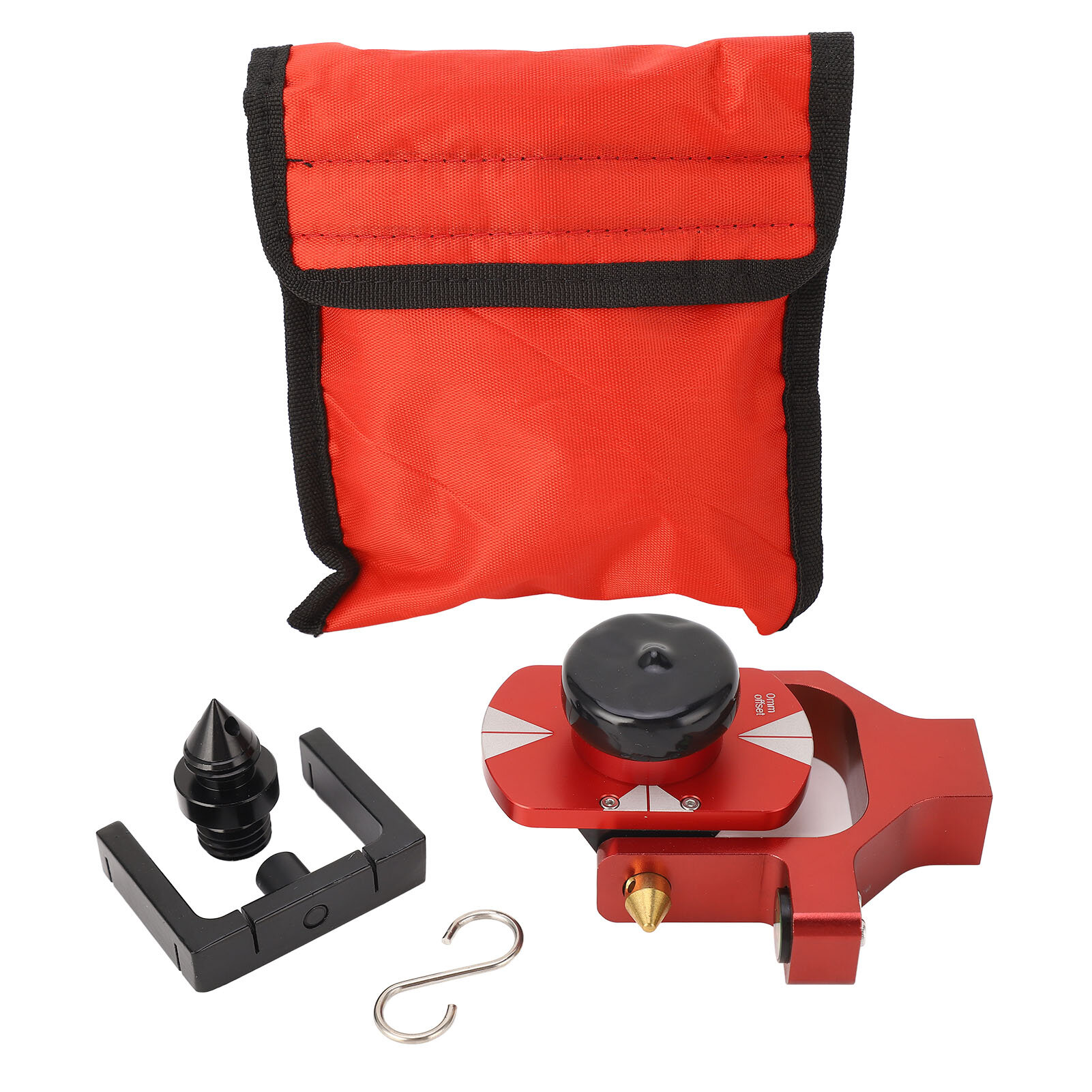 Призма для тахеометра с U-образным креплением, отражающая призма из оптического стекла из алюминиевого сплава для геодезических работ.