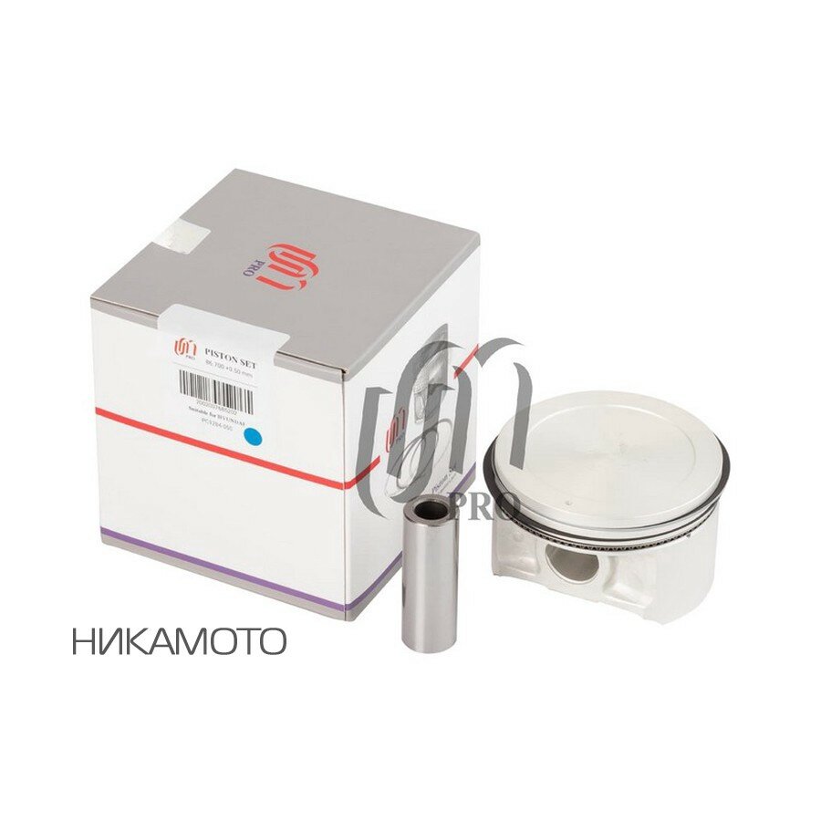 UMPRO PC1284-050 Поршень 0.50 с кольцами Hyundai G6BA DOHC 24V d86.7+0.50 (23410-37936) UM