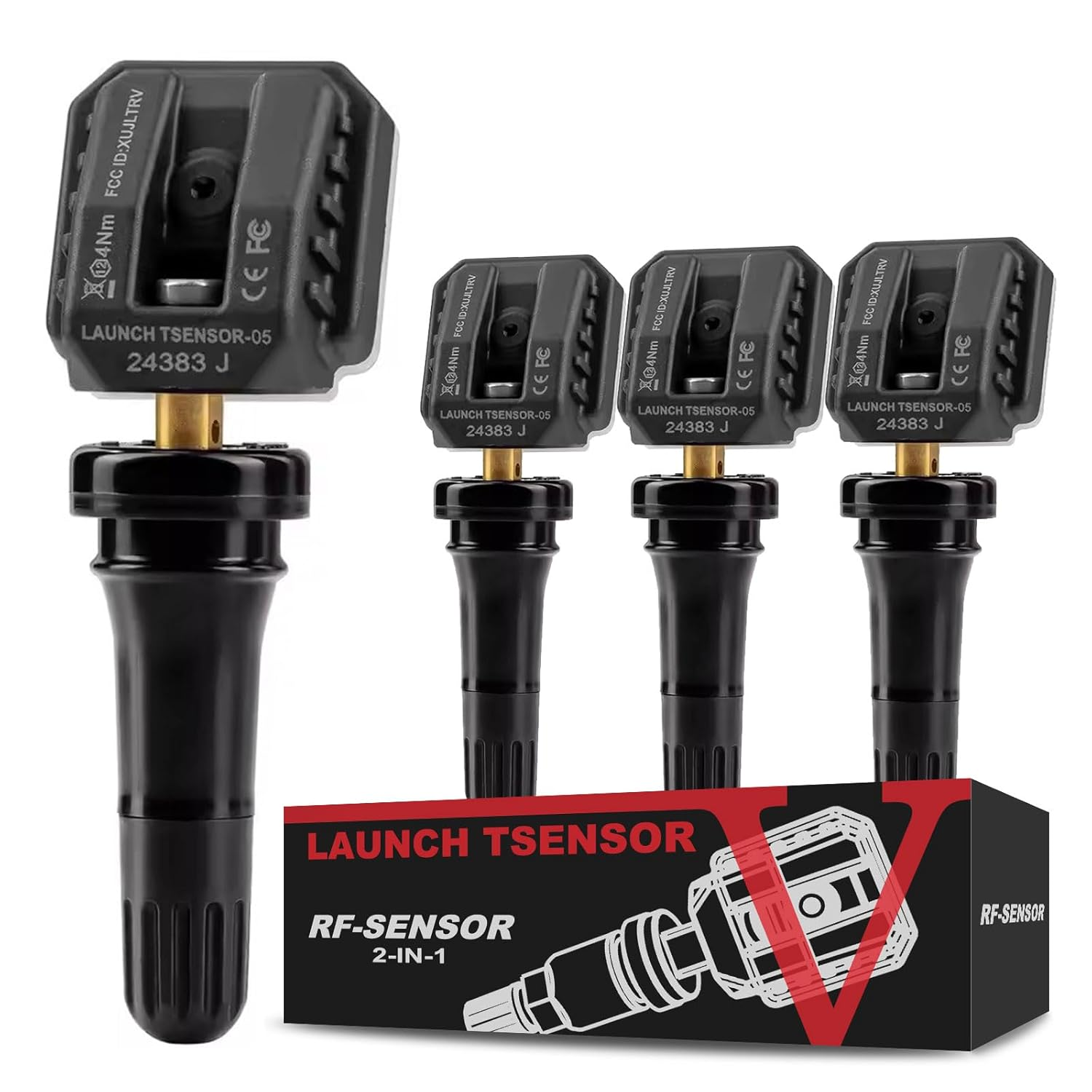 LAUNCH X431 TSENSOR-05 Универсальный резиновый клапан датчика TPMS [Упаковка из 4 шт.]