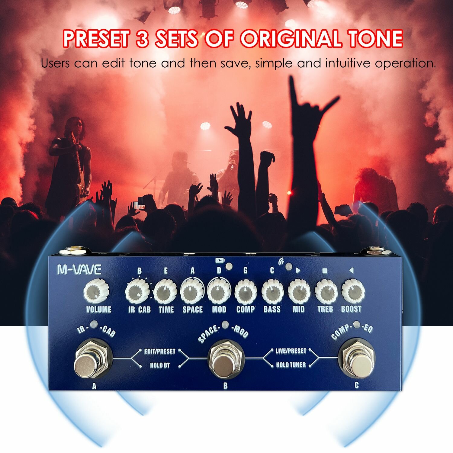 M-VAVE CUBE BABY Портативная многофункциональная комбинированная педаль эффектов
