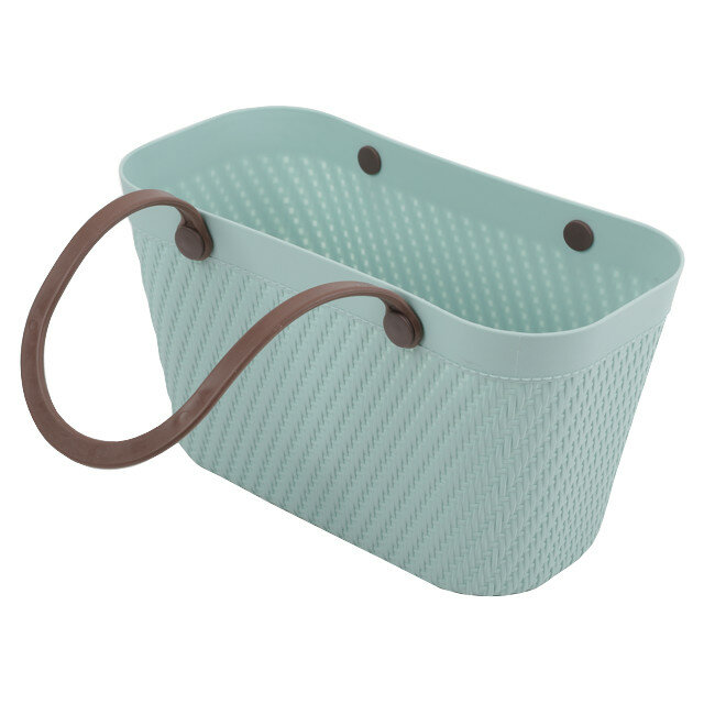 TODELIA корзина-сумка 30х15,5х17,3 см, 5,5 л из пластика ТПР-резина голубая