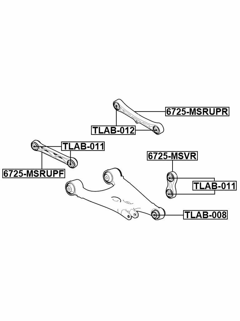 Тяга задняя поперечная TESLA 6725-MSVR FEBEST.