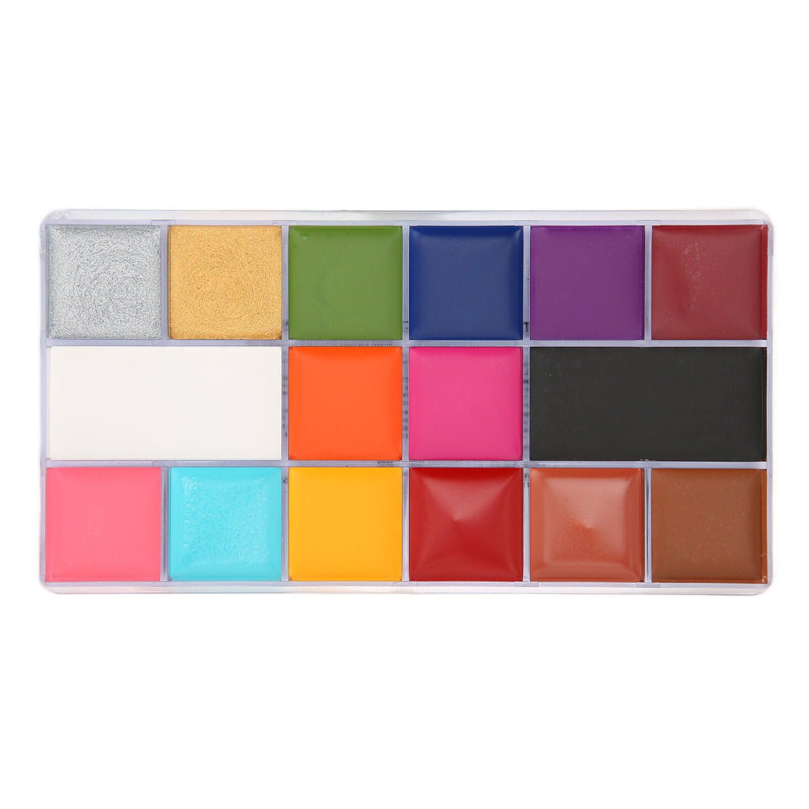 IMAGIC 16 цветов краски для лица и тела, водостойкая палитра для Хэллоуина и косплея, 15.9x8.4 см, 108 г