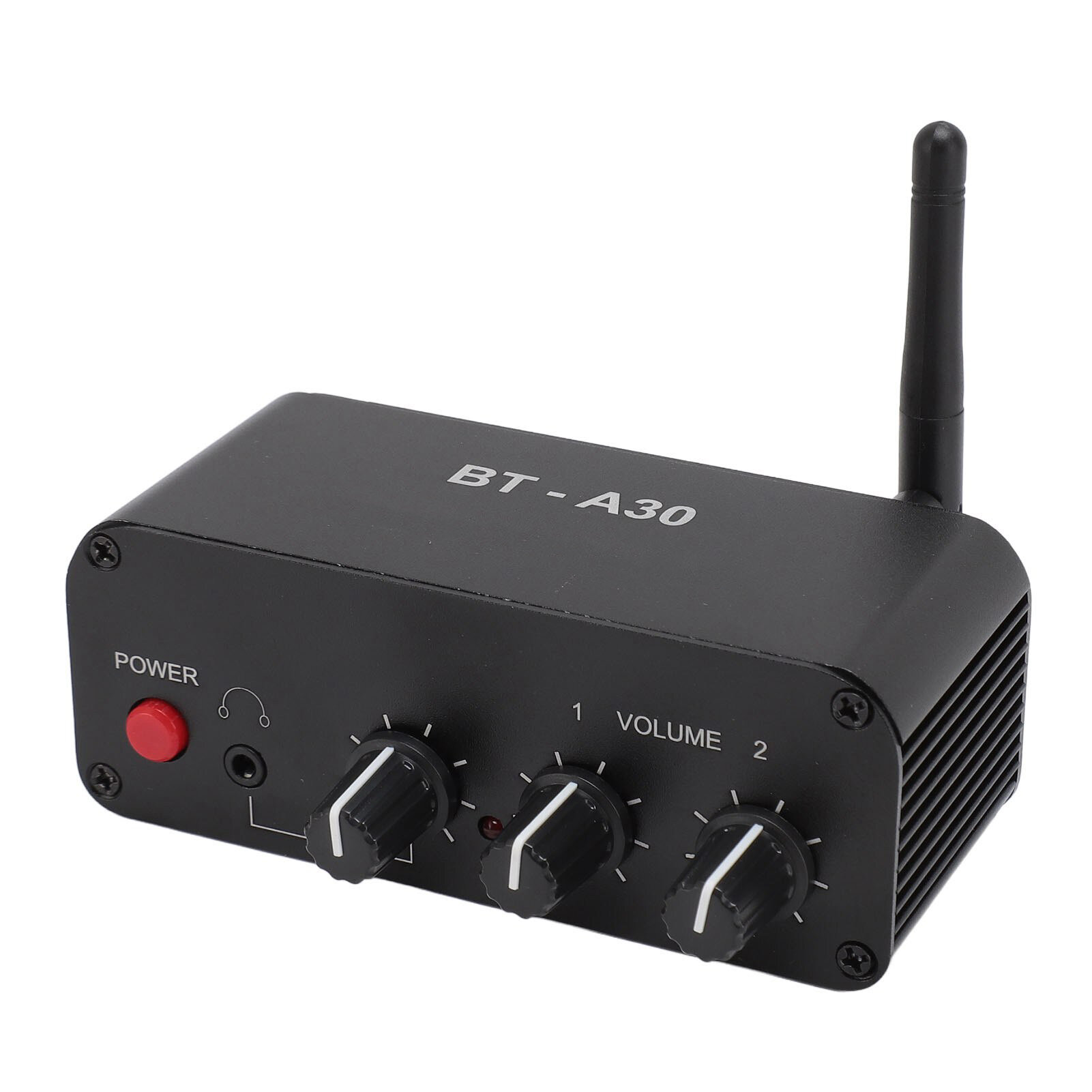 Bluetooth Звуковой Предусилитель 20dB Двойной Оперативный Усилитель NE5532 Стерео Предусилитель с RCA 3.5mm Портом для Фонокартridge Винилового Плеера Колонок DC 5‑12V Черный BT5.0 Размер 12x5.3x4.5cm Материал Алюминиевый сплав Ток Работы 5v 220mA 12v