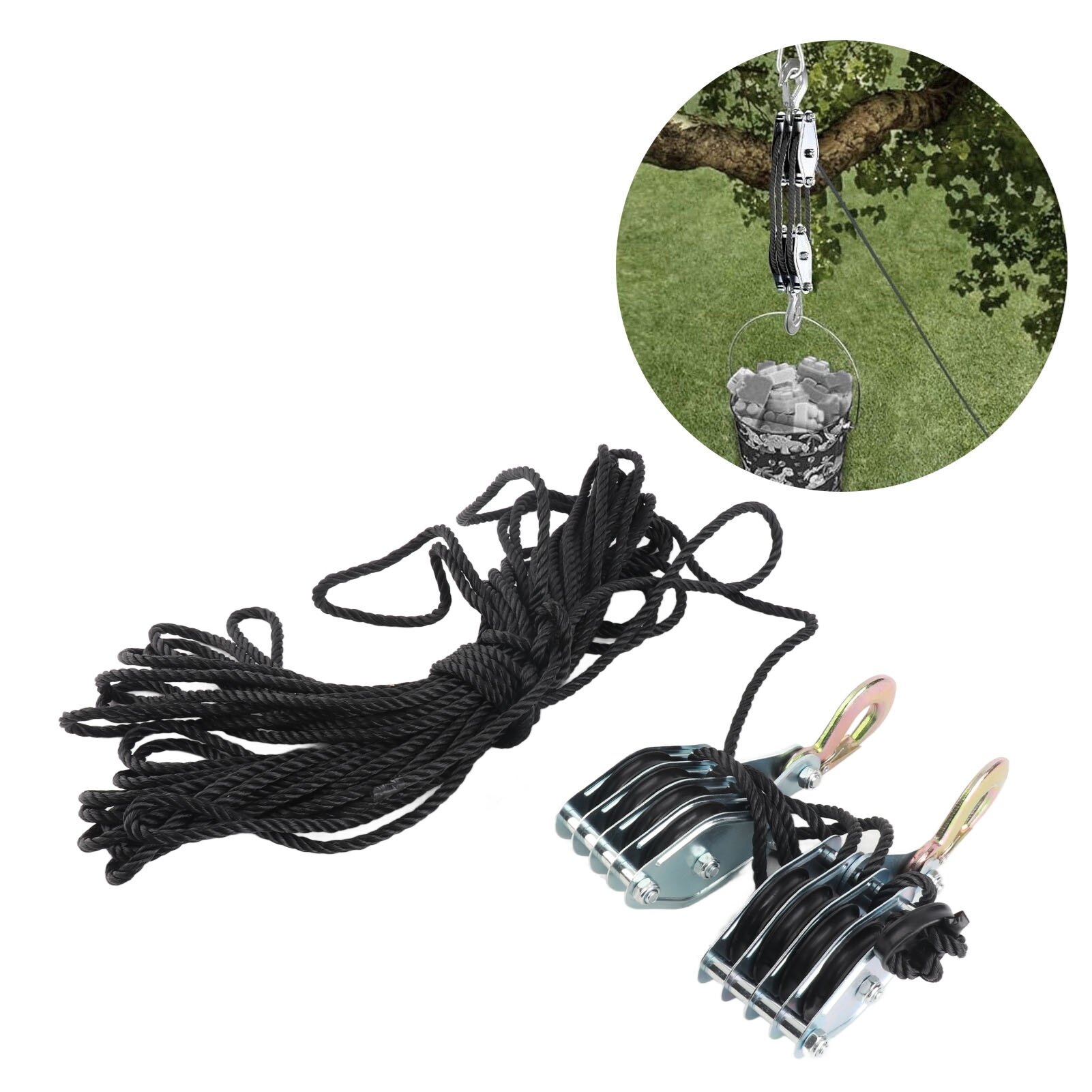 Блочный таль-строповый блок 4400 фунтов, соотношение подъема 8:1, для подъема тяжелых грузов