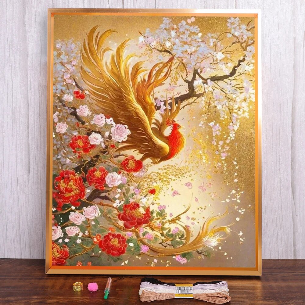 Набор для вышивки крестом "Феникс" 40x50cm, 11CT Cotton Thread