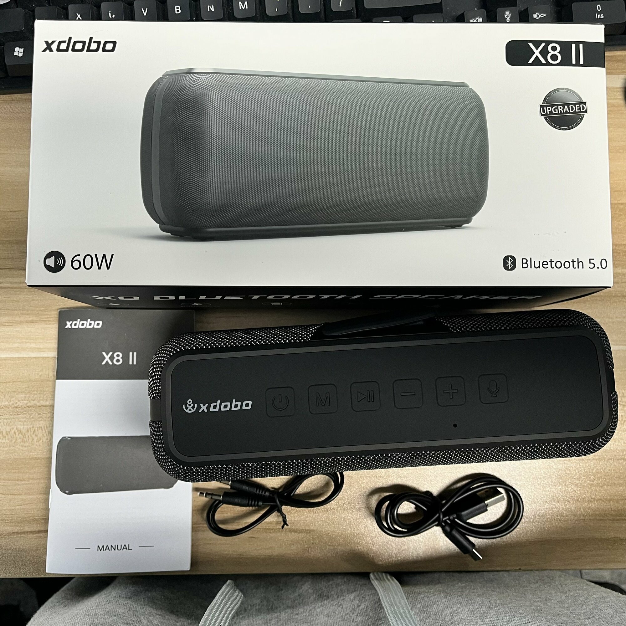 Xdobo X8 II обновленная версия портативный Bluetooth-динамик 60 Вт сабвуфер беспроводной водонепроницаемый блок питания TWS 6600 мАч поддержка USB/TF/AUX G