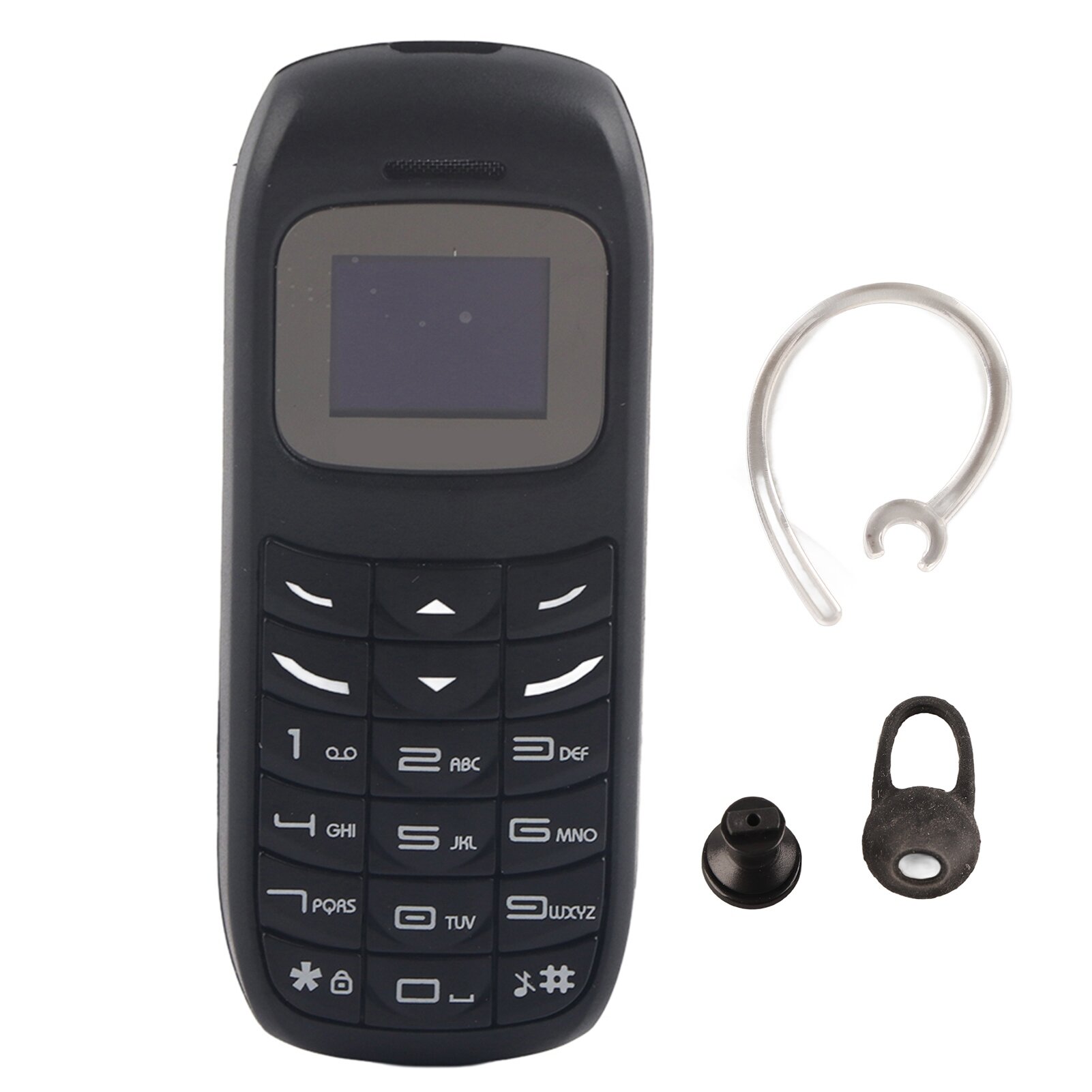 Миниатюрная мобильная гарнитура с Bluetooth для набора номера, наушники для мобильного телефона с заушным креплением, поддержка SIM-карты, аккумулятор 380 мАч.