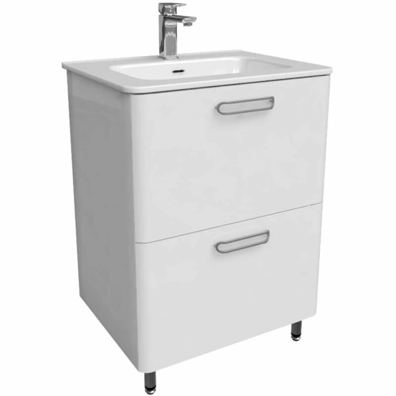 Тумба с раковиной Iddis Brick белая, 60 см BRI60WFi95K