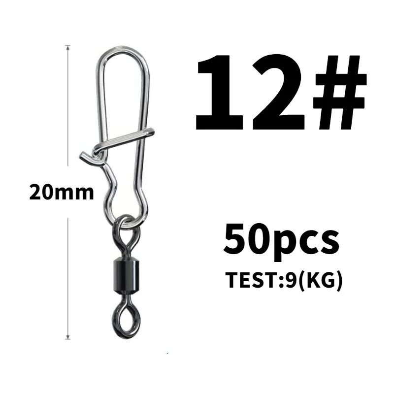 50 шт. вертлюгов из нержавеющей стали DUTRIEUX для рыбалки Size12