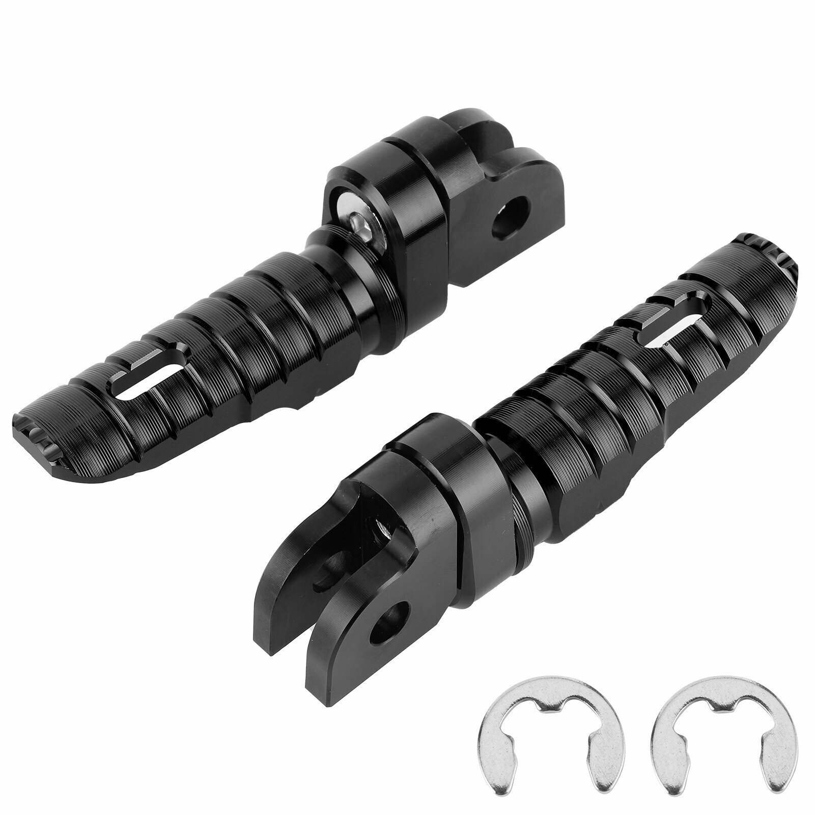 Передние подножки для мотоцикла, левая и правая (пара), подходят для моделей Yamaha MT‑03 MT‑25 MT‑07 MT‑09 R3 XJ6, черные.