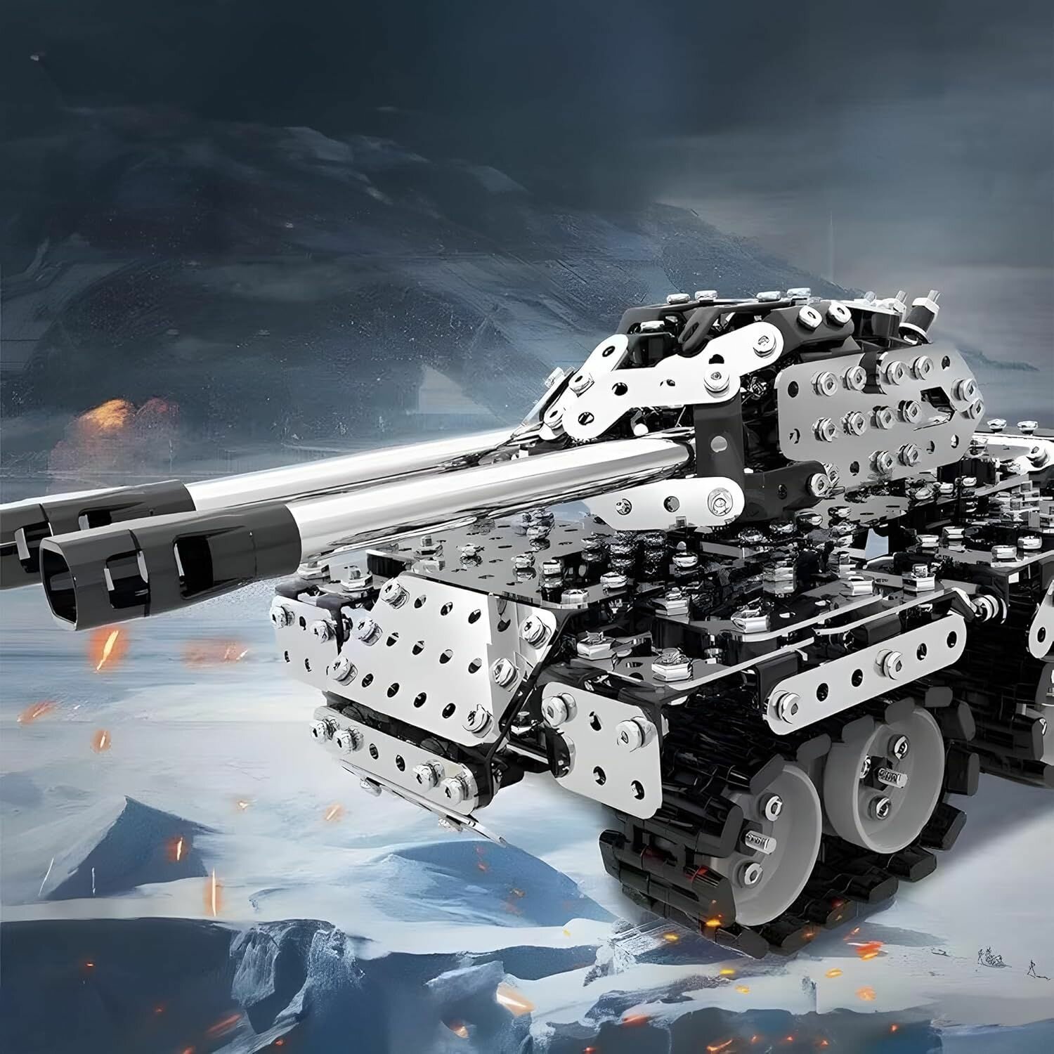 Военная 3d-модель металлического пазла-линкора