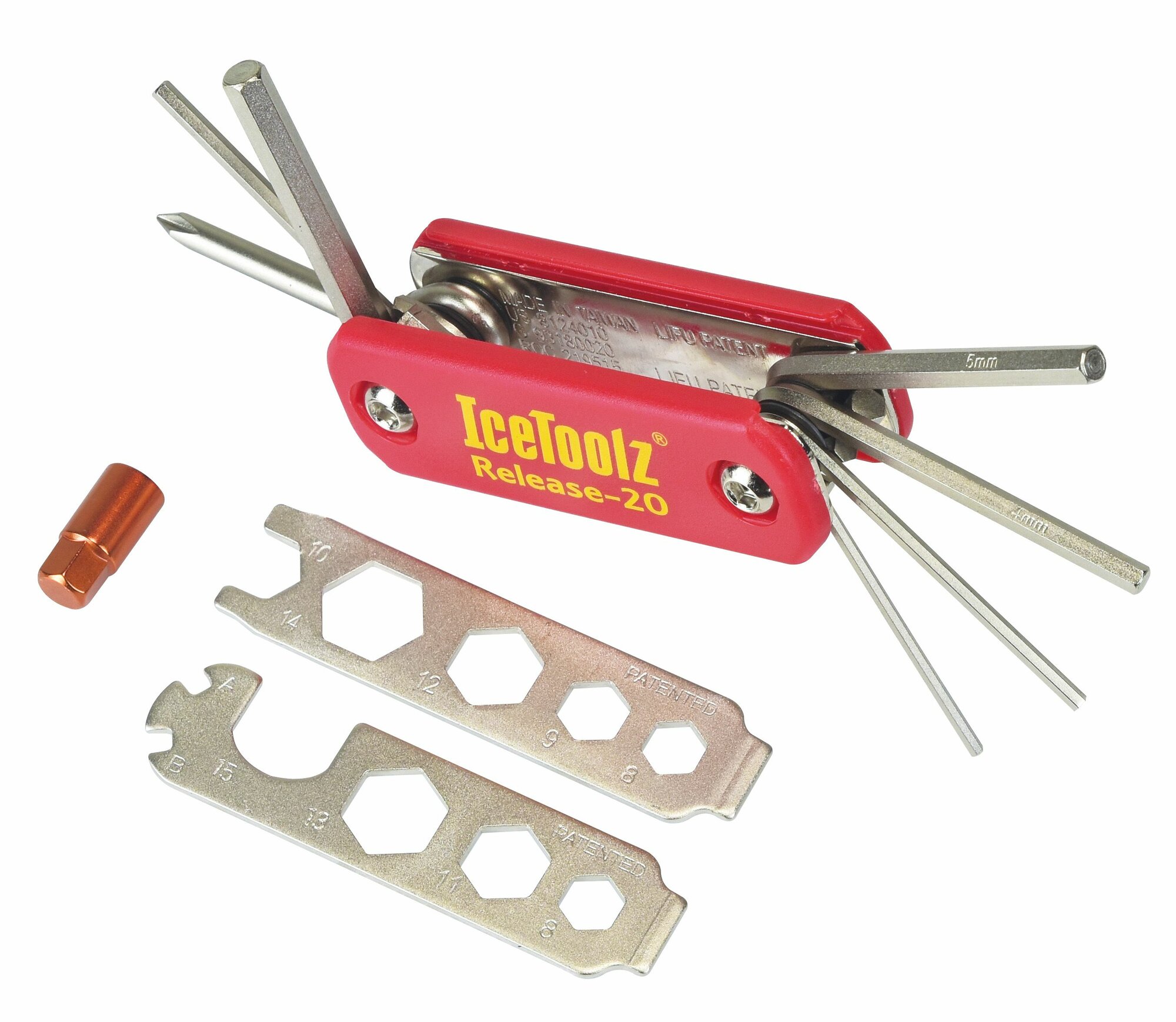 Набор Мультитул ключи складные карманные для велосипеда "Release-20" IceToolz 93B1