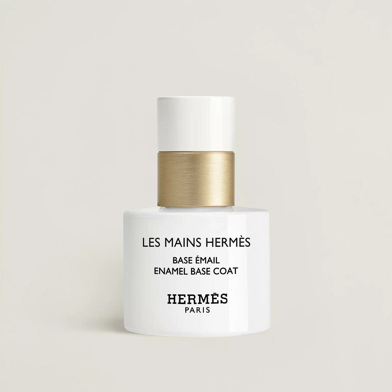 База для лака Hermes Nail Polish, полупрозрачная, белая, для стойкости покрытия