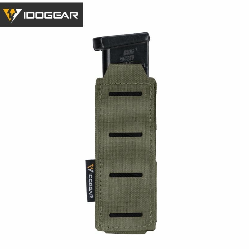 Подсумок Для Тактических Журналов IDOGEAR LSR 9mm Одиночный магнитный носитель с системой Molle Лазерный разрез 3568