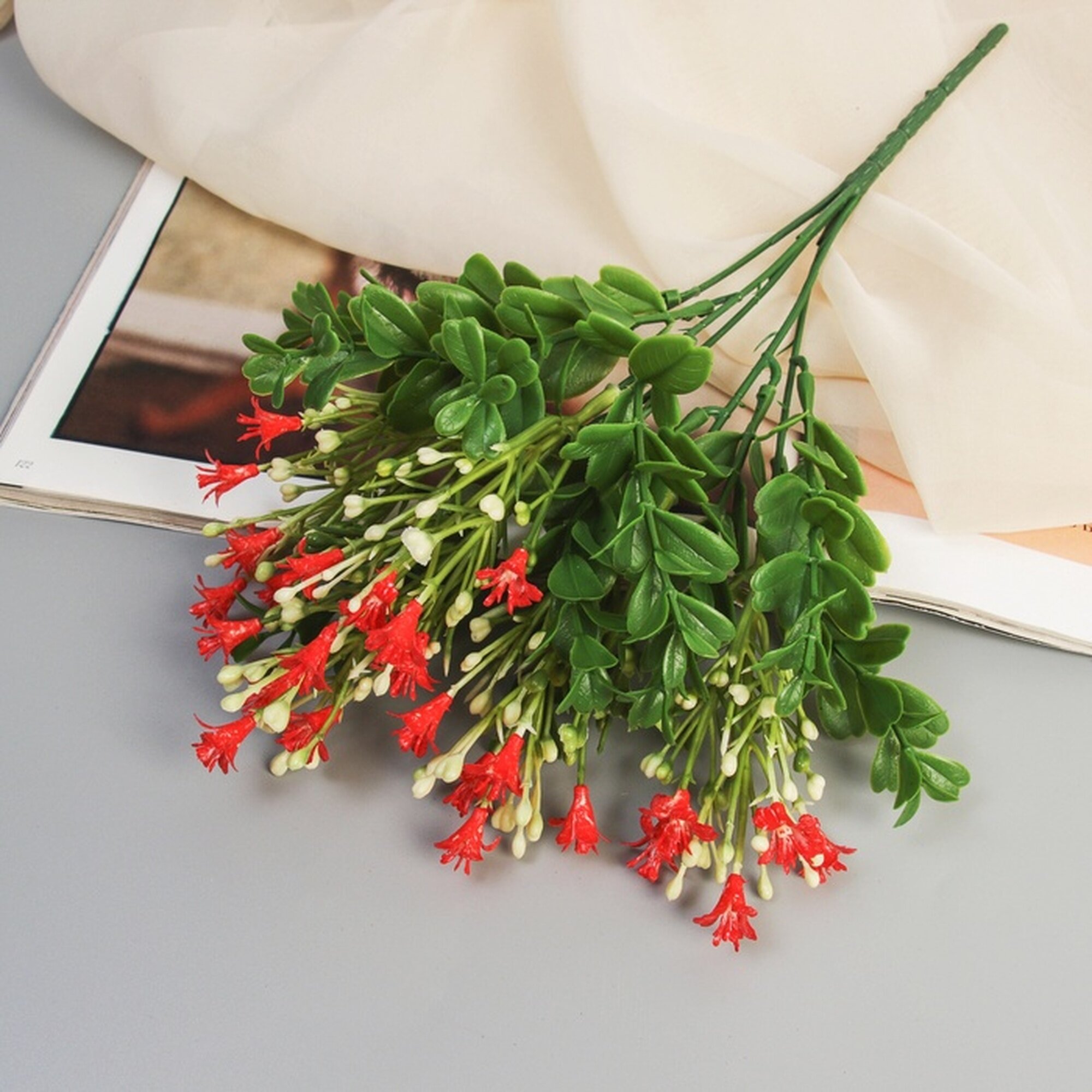 Букет искусственный Сима-ленд «Майская зелень», пластик, высота 28 см