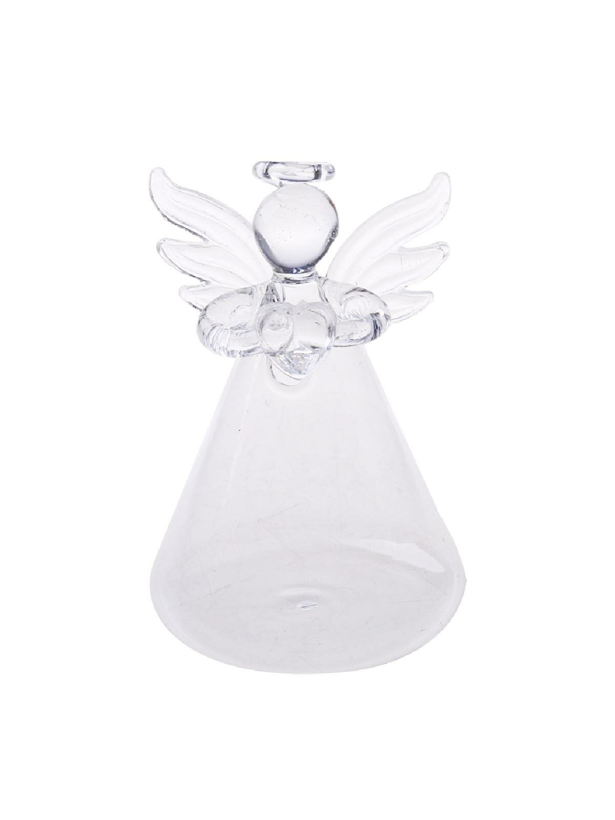 Настенная ваза из прозрачного стекла в форме ангела, ваза для цветов, ваза для растений, стеклянный материал для декоративных растений