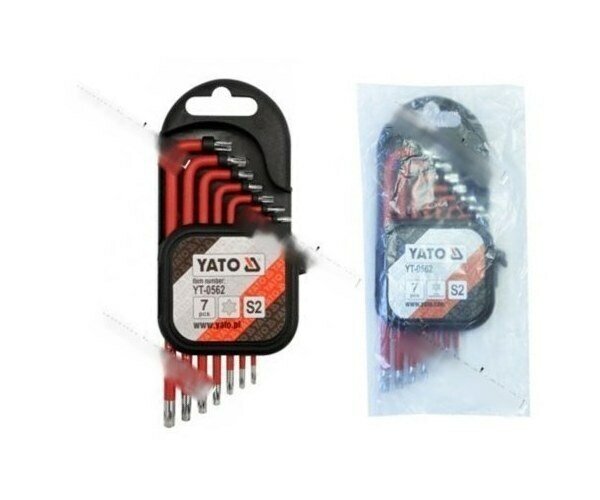 Ключи торцевые Г-образные TORX 7 предметов T9-T30 YATO YT-0562