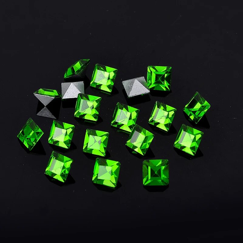 20p 2 мм крошечный квадратный сверкающий драгоценный камень с заостренной спинкой, стеклянный камень, хрустальные стразы, очки для часов, украшения, ювелирные изделия