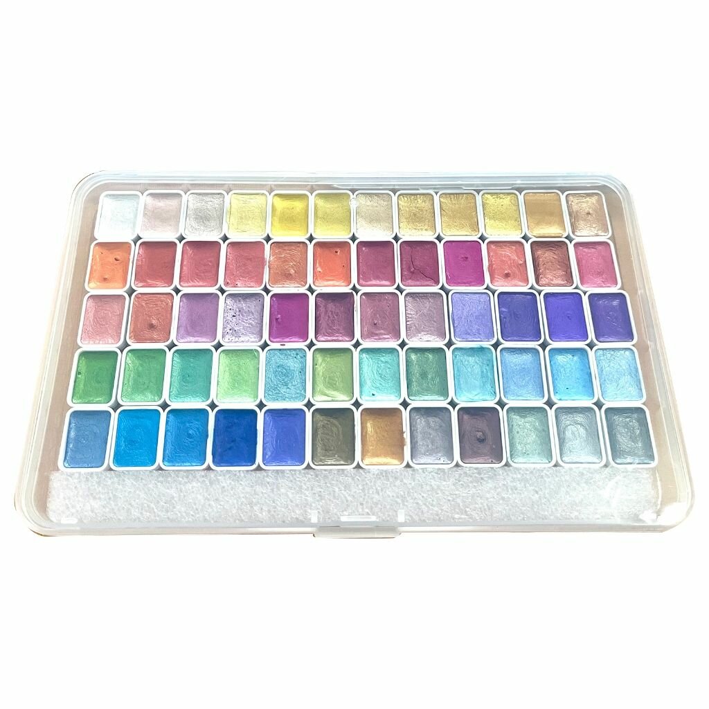 20/42/60 цветов, блестящие акварельные краски, набор перламутровых художественных красок для рисования на тканевой бумаге, поделки своими руками