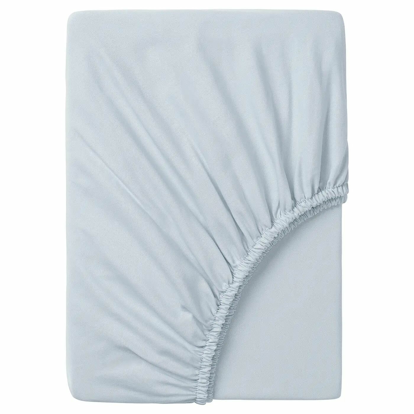 Ikea, новый стиль, DVALA, простыня, светло-голубая, 180x200 см
