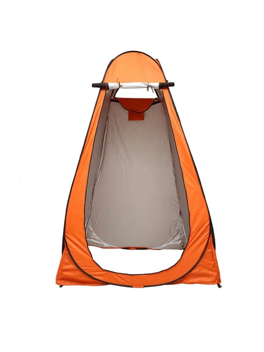 Переносная палатка для купания, для переодевания, мобильный туалет, оранжевая, с двумя окнами, 1,2x1,2x1,9