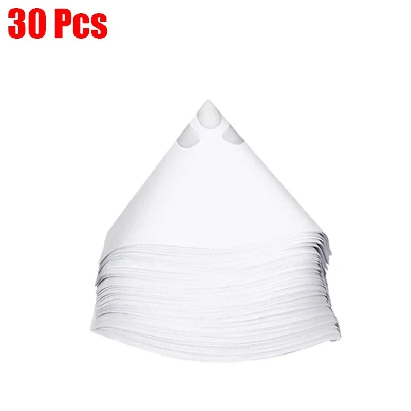 10/20/30 шт. фильтровальная бумага для краски, одноразовая очищающая воронка для процеживания, коническая сетка для фильтра краски, фильтро-микронная бумага 30Pcs