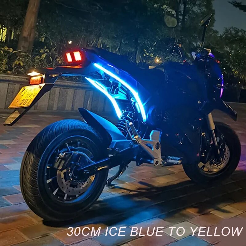 Мото светодиодная лента 30cm ice blue yellow