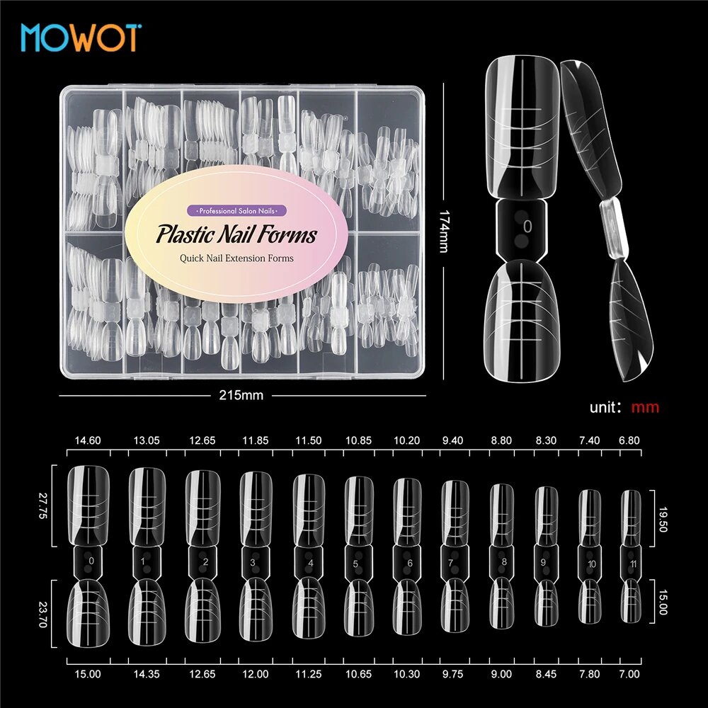 MOWOT Формы для наращивания ногтей, Цвет: A-120pcs
