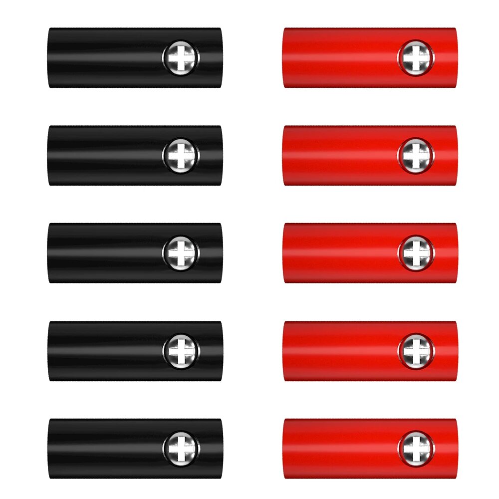 JZDZ Тестовые разъемы «банан» 10 шт. 5 red 5 black