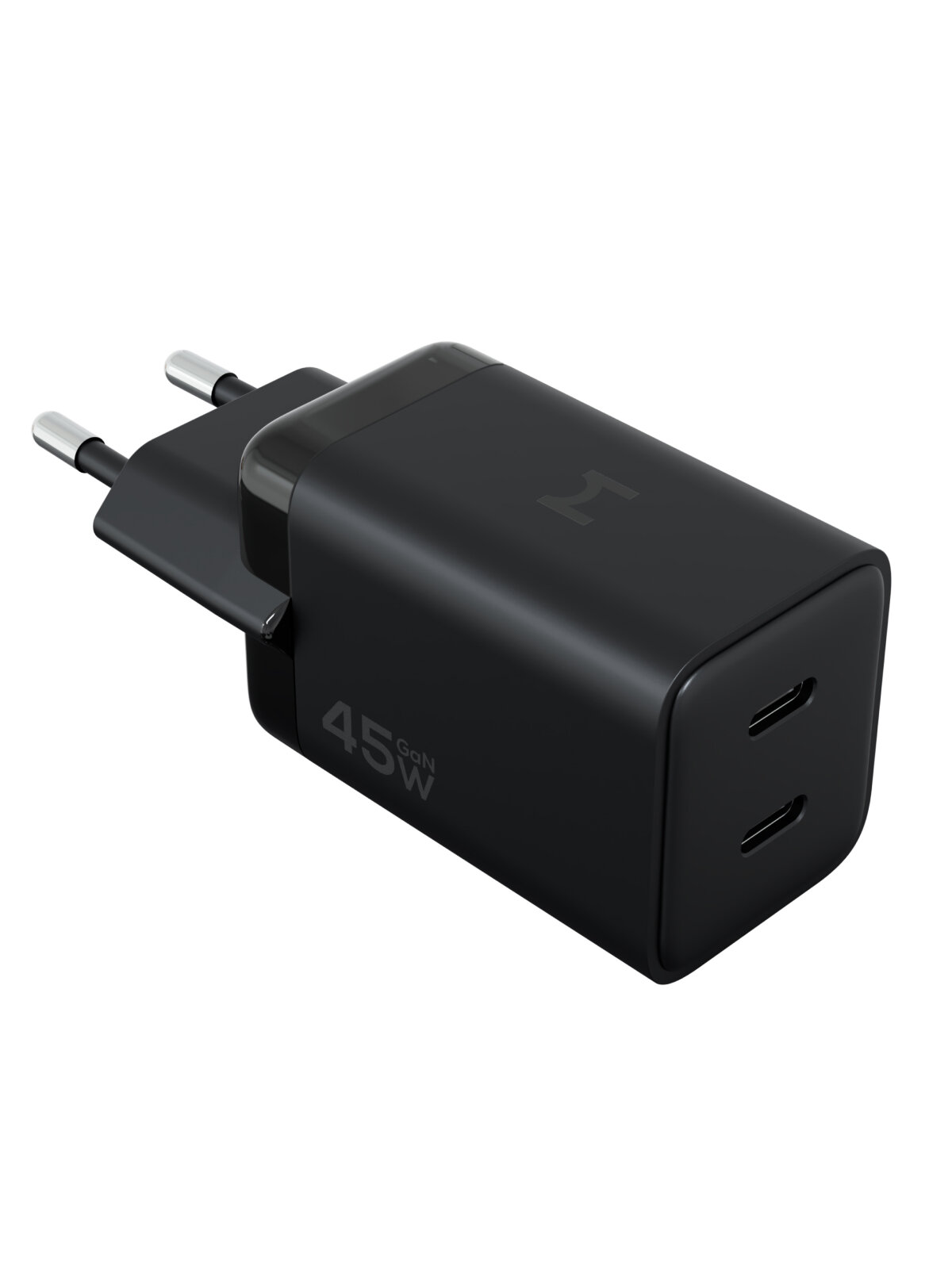 Зарядное устройство Magssory Nano Pro 45W GaN, 2 порта USB-C, быстрая зарядка, цвет черный, ACH010 Black