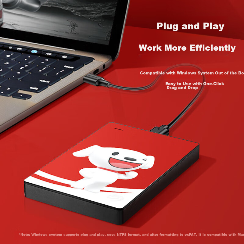 SEAGATE JOY Collaboration Edition 1TB USB3.0 High-Speed Portable Hard Drive Mechanical Hard Drive Compatible with Mac Data Recovery External Storage