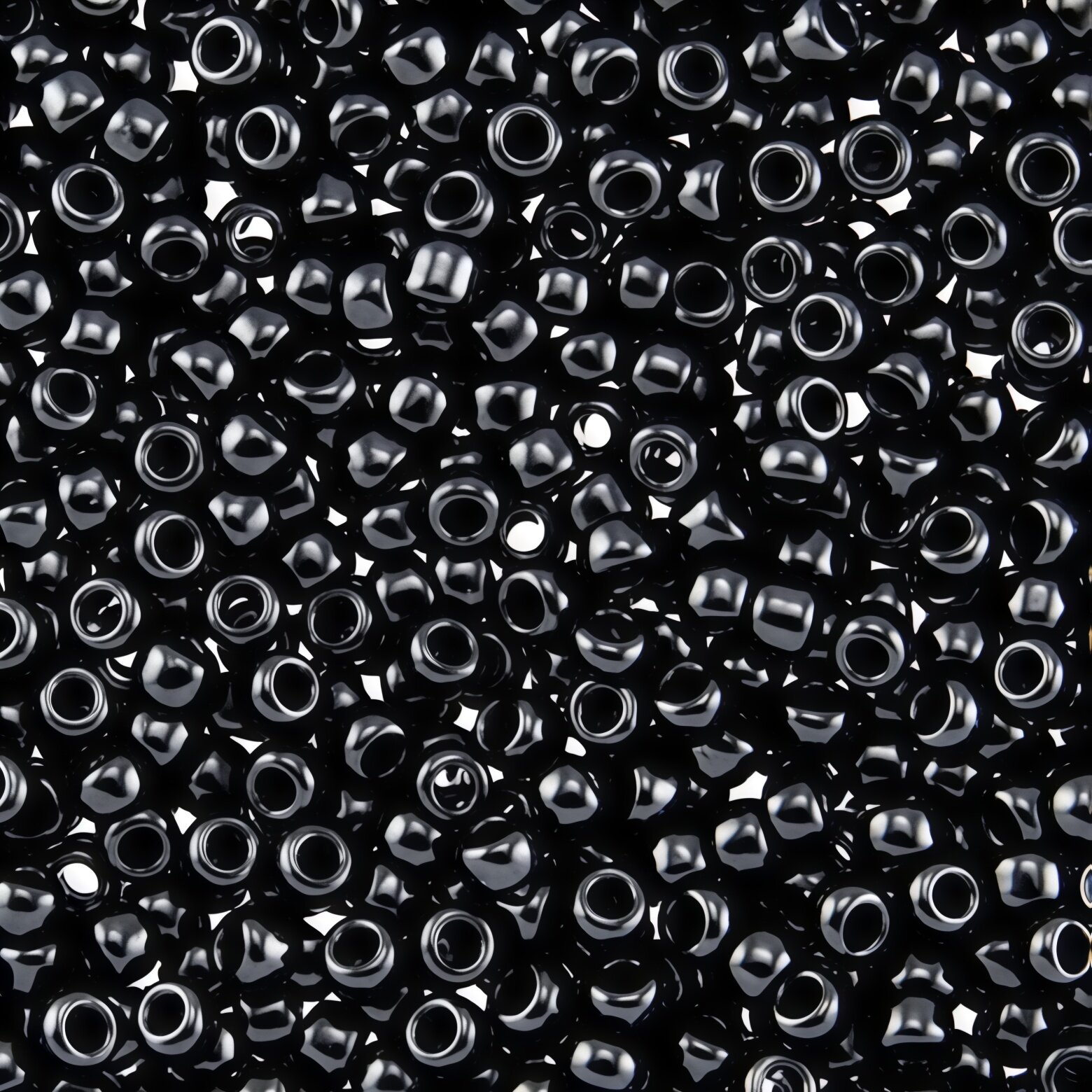 Бисер TOHO круглый, размер 8/0, цвет #49 (Непрозрачный, черный), 10 грамм