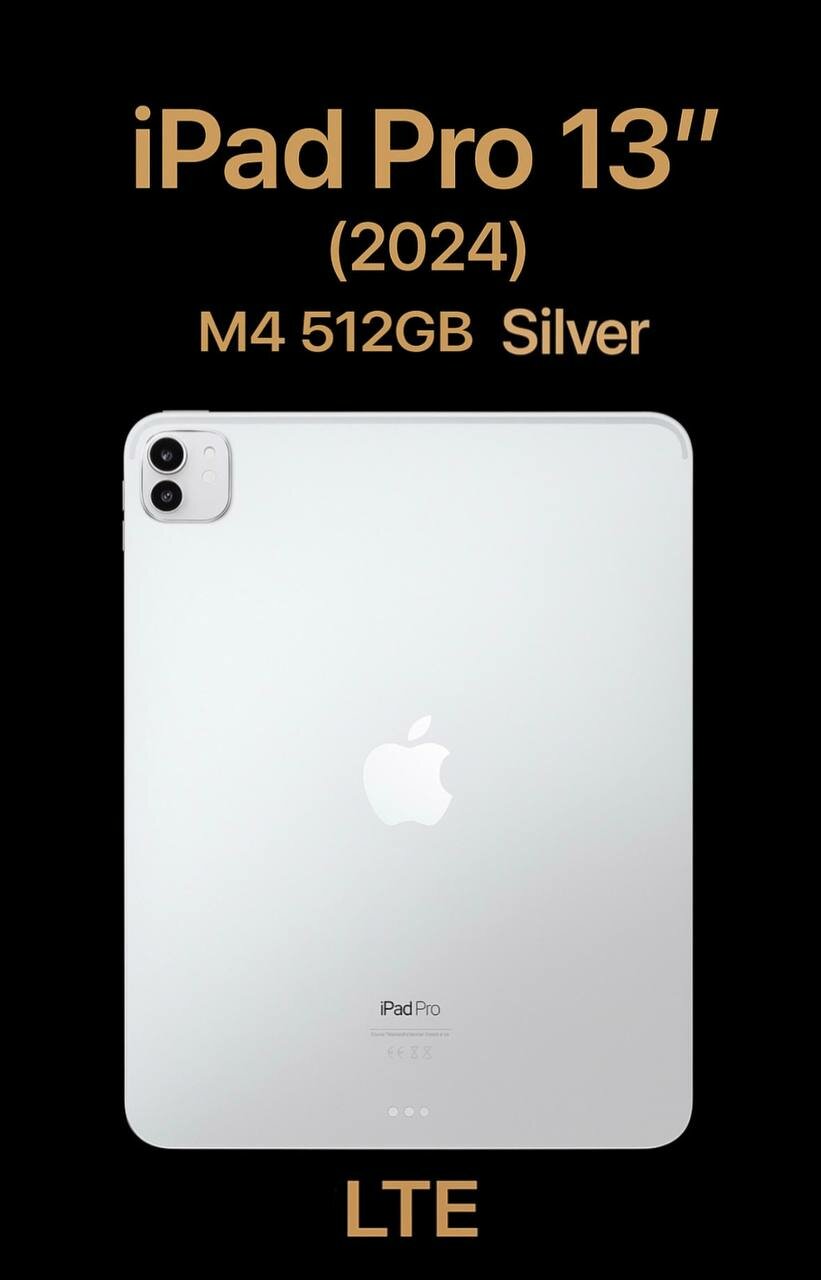 Планшет Apple iPad Pro 13" (2024) M4 512GB, LTE, 120Hz, Silver