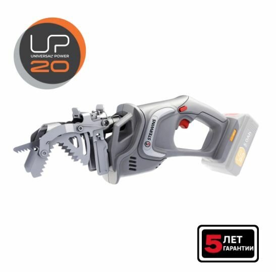 Сабельная пила аккумуляторная Sterwins UP20, 20 В Li-Ion без АКБ, с зубчатым упором
