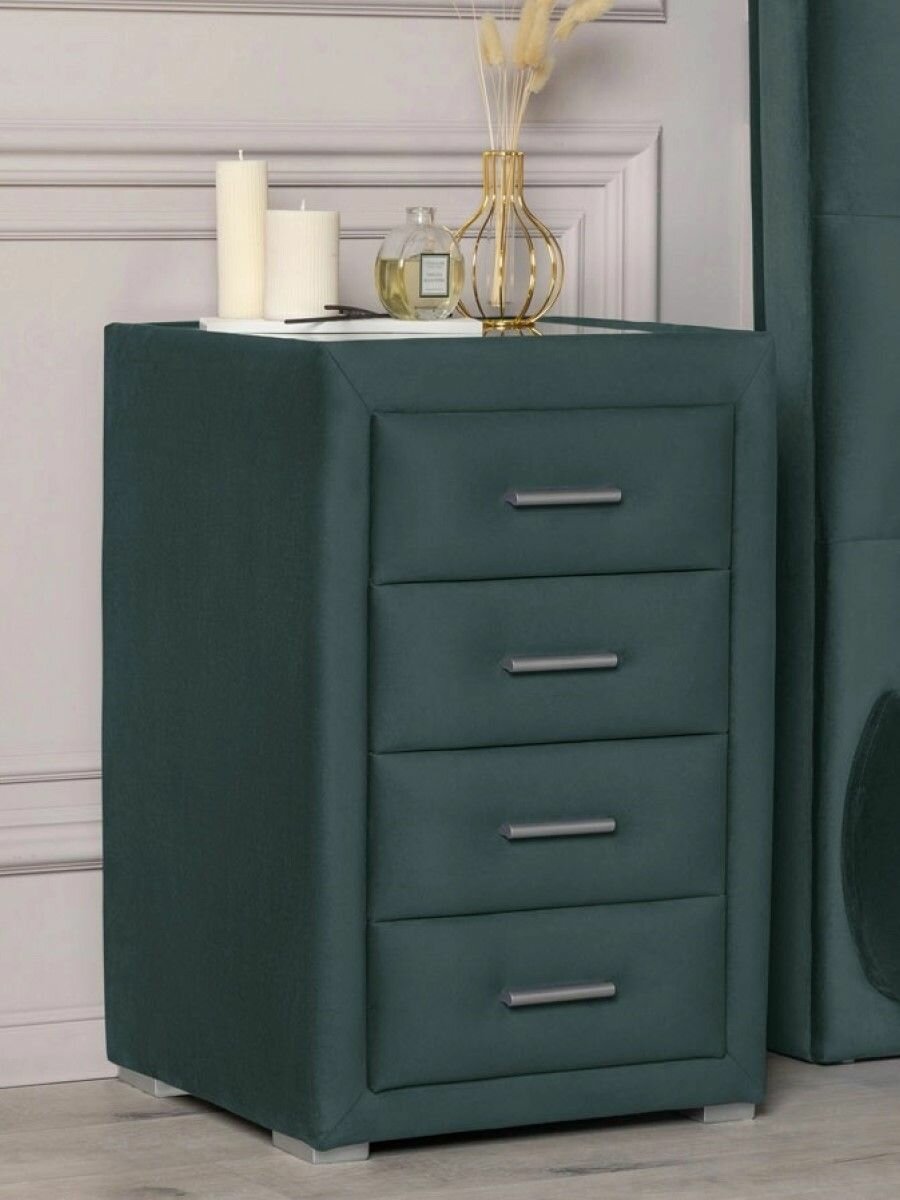 Тумба со стеклом Askona (Аскона) Richmond (Ричмонд) Тк. Casanova Seawave ручка хром