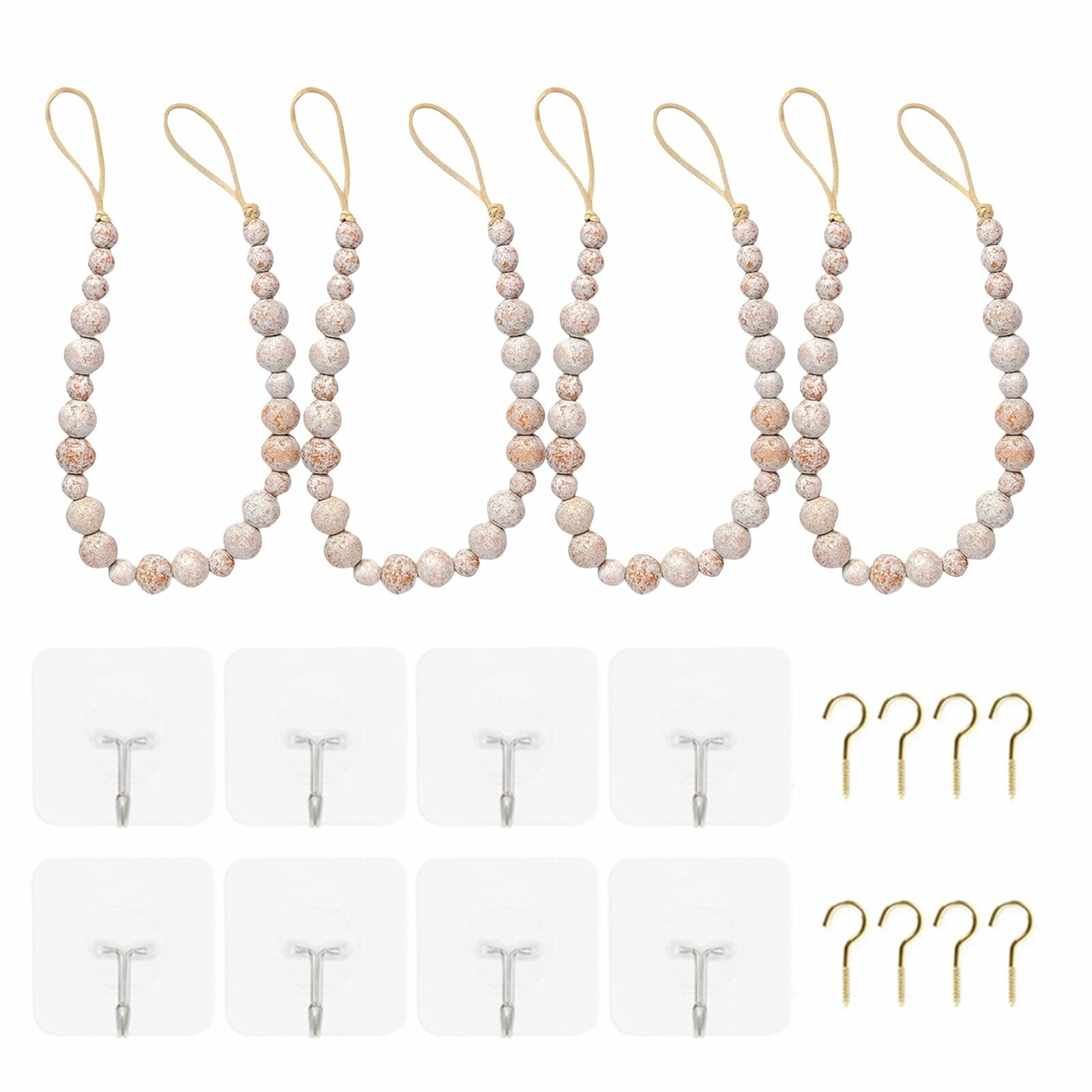 Креативные заколки для волос, украшенные бисером, 4шт, застежки-липучки, открытая декоративная повязка