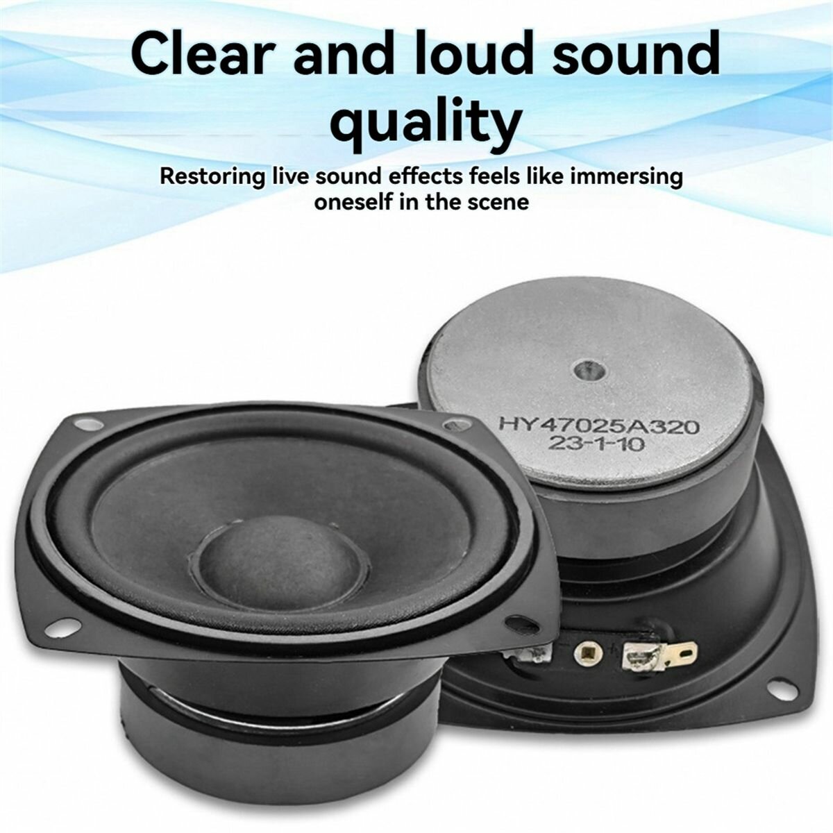 4-Дюймовый Динамик 30 Вт 4 Ом Среднечастотный Аудиодинамик Звуковая Акустическая Система