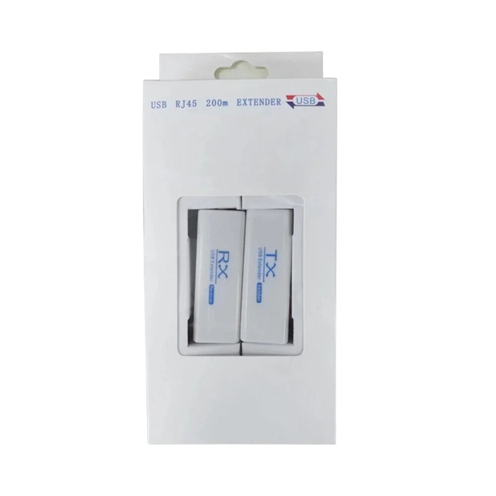 Удлинитель USB Rj45 200M Удлинитель USB-RJ45 через Ethernet Cat5e/6 Кабель USB Удлинитель UTP Передатчик Приемник Комплект Plug and Play