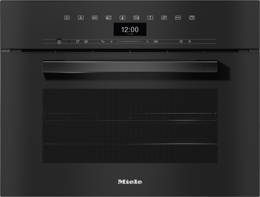 Паровая печь встраиваемая Miele DGC 7440 HC PRO Obsidian Black, черный обсидиан