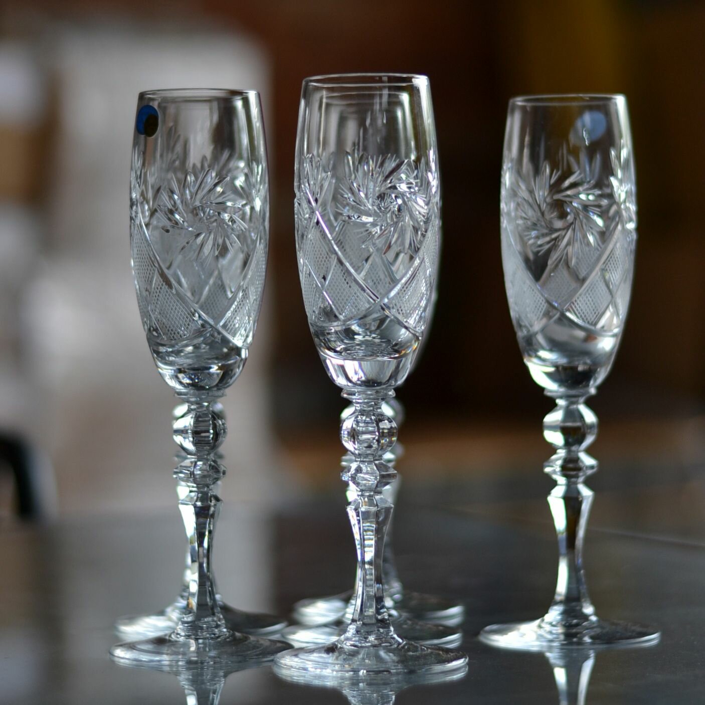 Бокалы хрусталь Неман стеклозавод набор 6 шт, 200мл (11943 1000/1) для шампанского, вина, игристых вин, коктейлей, на свадьбу, юбилей