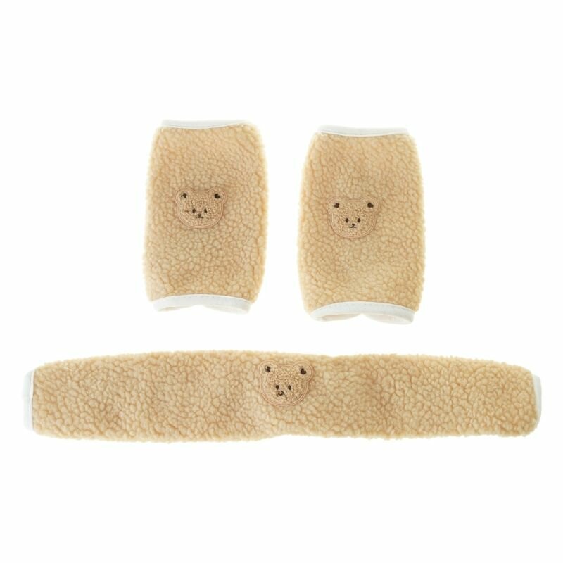 Комплект из 3 предметов, коляска, защитный чехол для подлокотника коляски-медведь