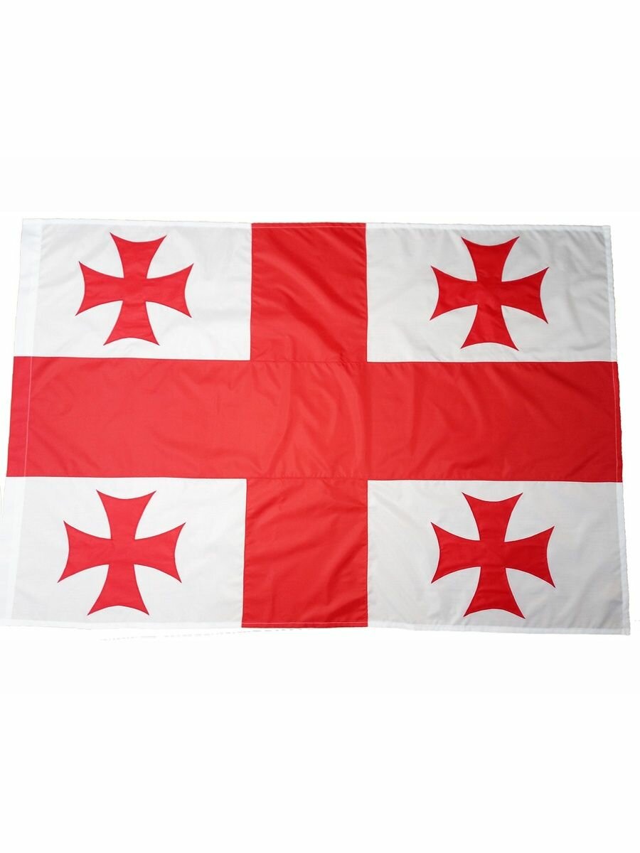 Флаг Грузии большой с аппликацией 100х150см