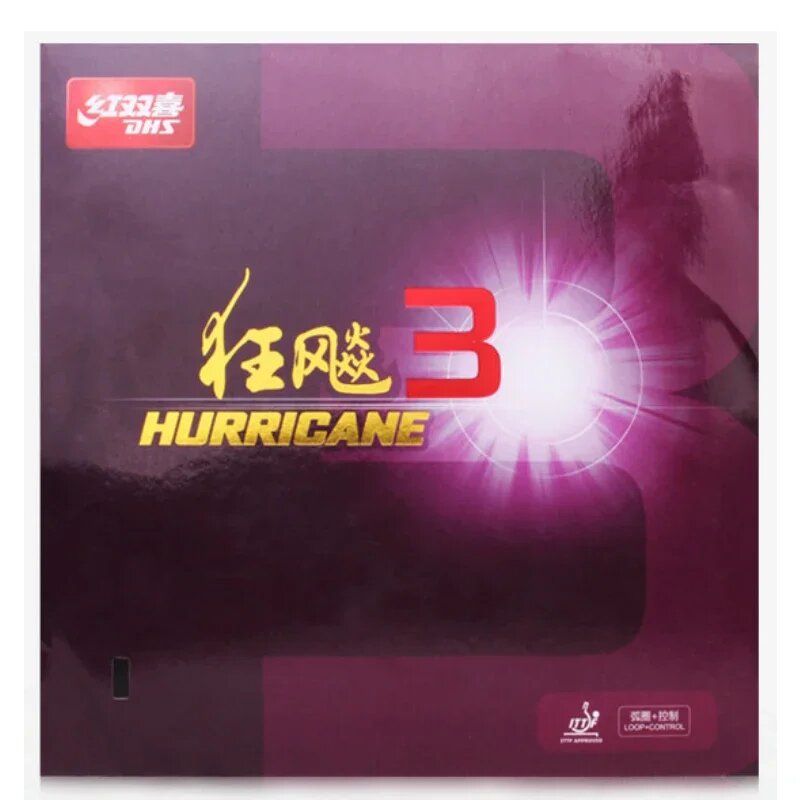 Резина для настольного тенниса DHS Hurricane 3, черная