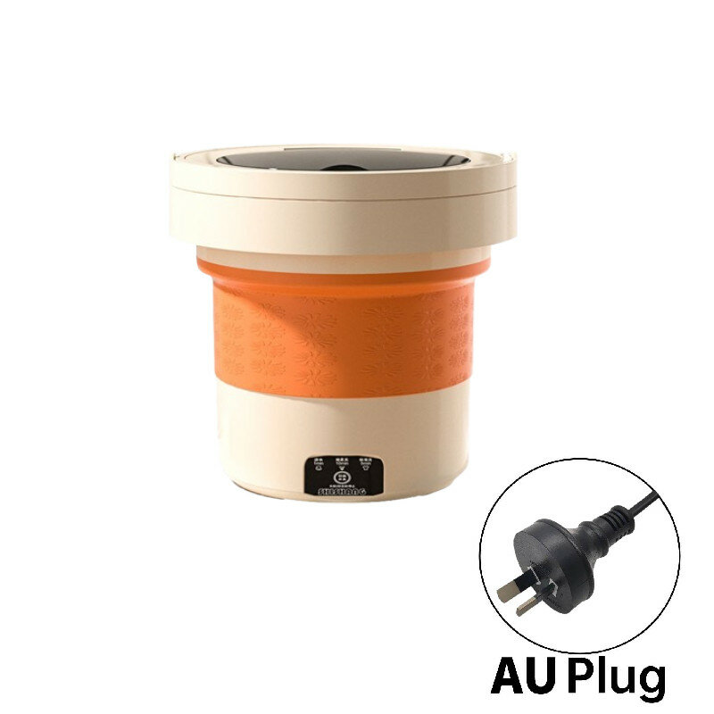 Small portable washer with capacity and multi voltage plug for dormitory use